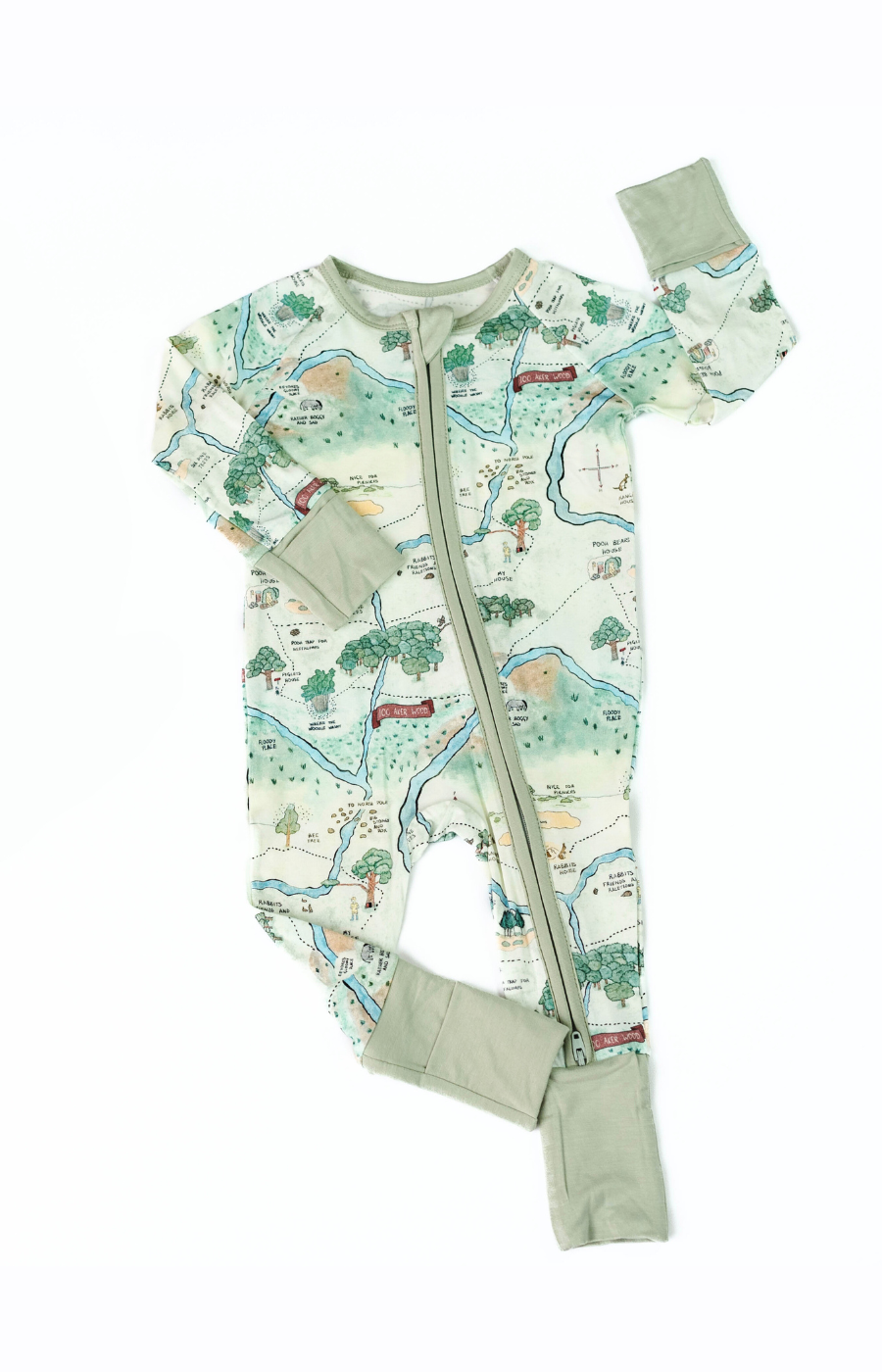 Hundred Acre Woods Bamboo Zippered Sleeper – Little Crowns & Capes